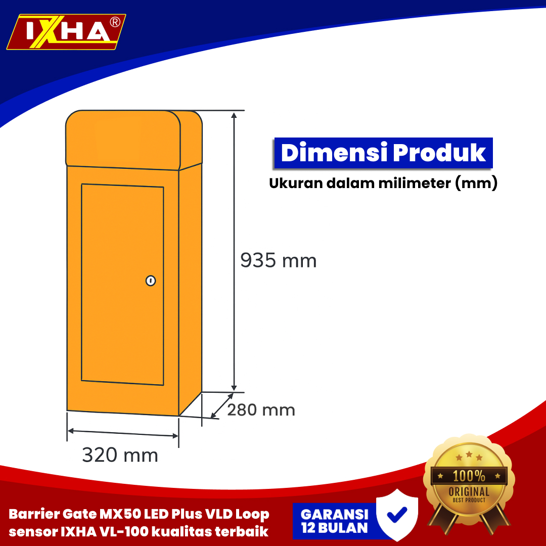 Barrier Gate Palang Parkir MX50 LED Plus VLD Loop sensor IXHA VL-100 ...