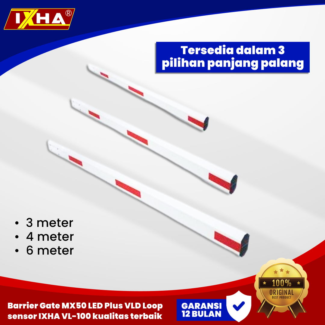 Barrier Gate Palang Parkir MX50 LED Plus VLD Loop sensor IXHA VL-100 ...