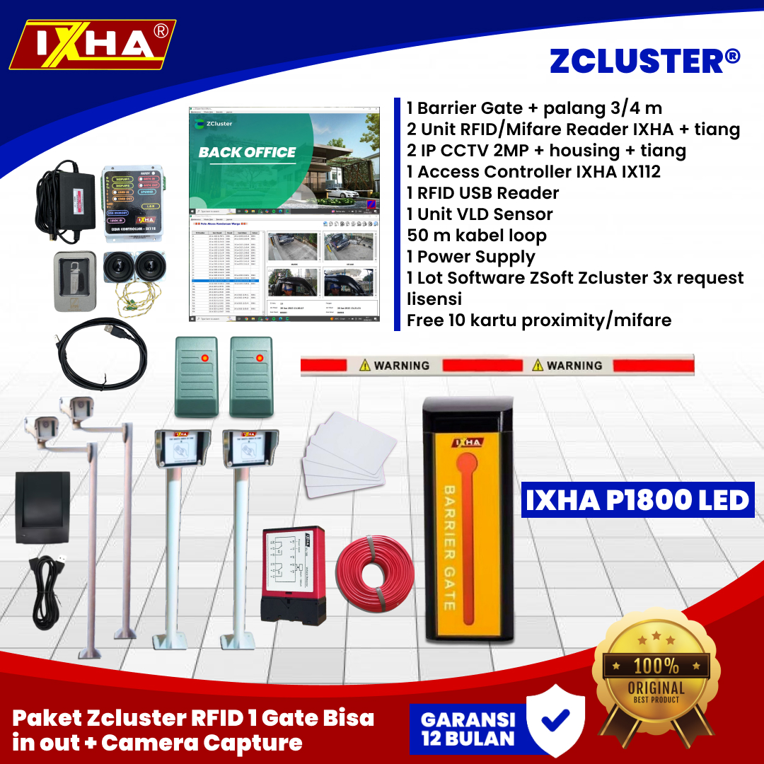Paket portal Perumahan ZCluster Asli RFID, ipl photo capture 1 gate ...