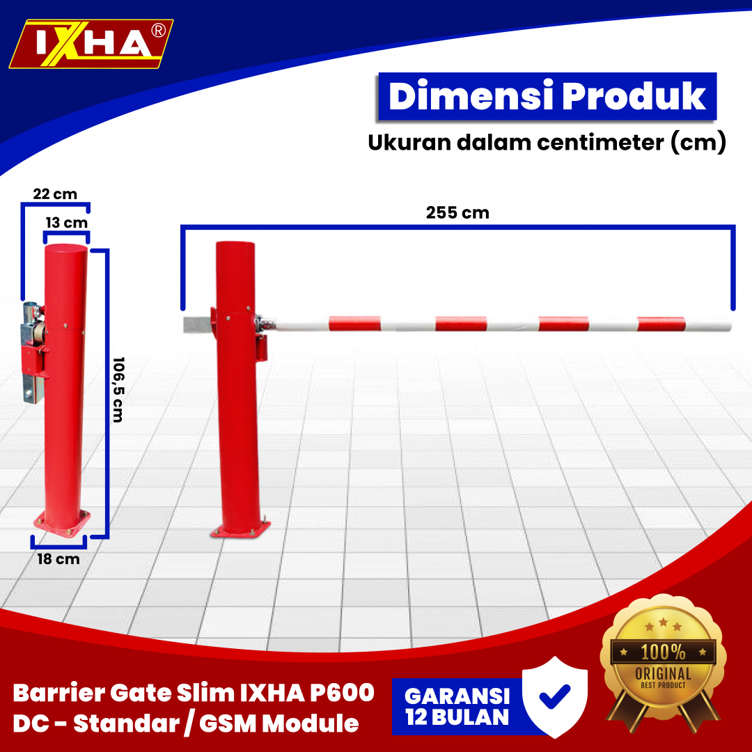 Portal Otomatis Barrier Gate Slim IXHA P600 DC – + GSM Module - IXHA ...
