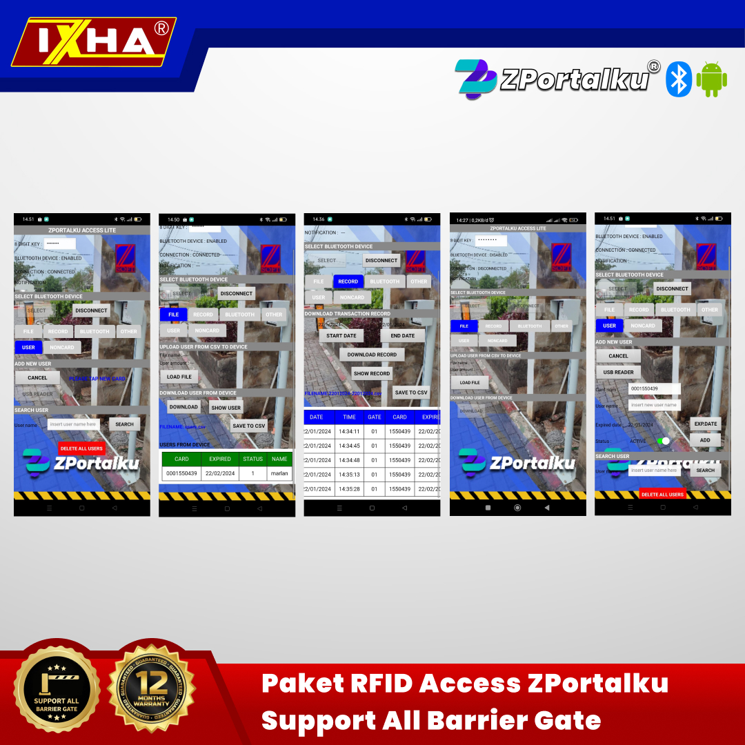 Paket RFID Access Control perumahan zportalku Stand Alone Android ...